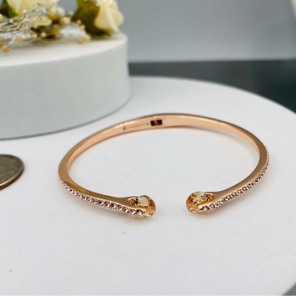 Givenchy | Jewelry | Givenchy Rose Gold Tone Crystal Cuff Bracelet ...